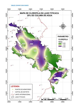 Mapa de Isoyetas e isotermas de columna de agua al 20% y 80% de columna de agua del LAGO ...