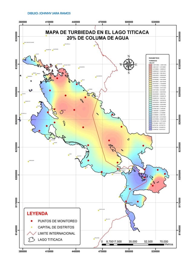 Mapa de Isoyetas e isotermas de columna de agua al 20% y 80% de columna de agua del LAGO ...
