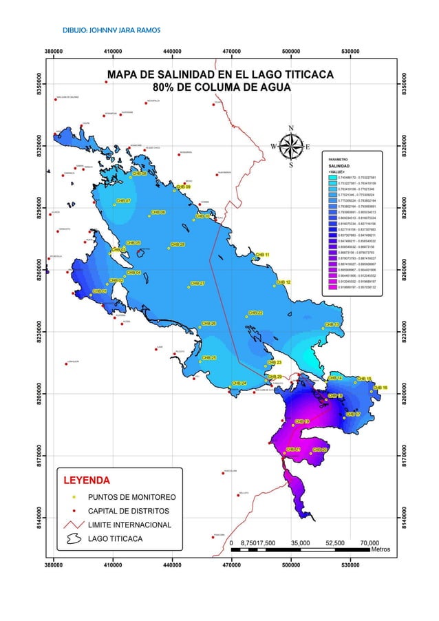 Mapa de Isoyetas e isotermas de columna de agua al 20% y 80% de columna de agua del LAGO ...