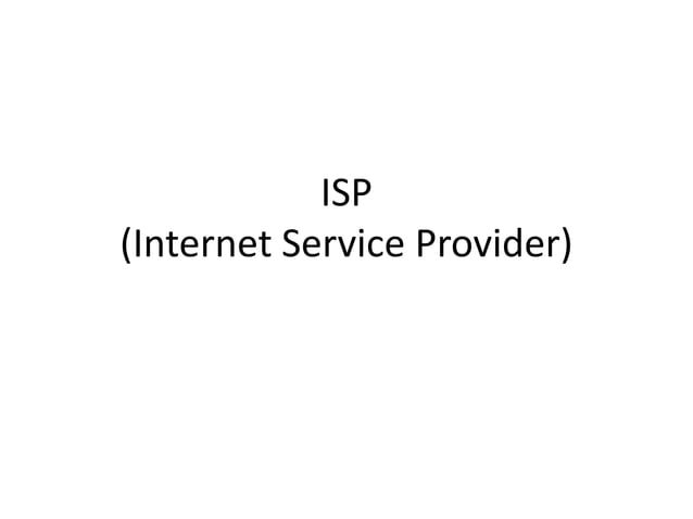 Isp | PDF | Internet Service Providers | Home Utilities