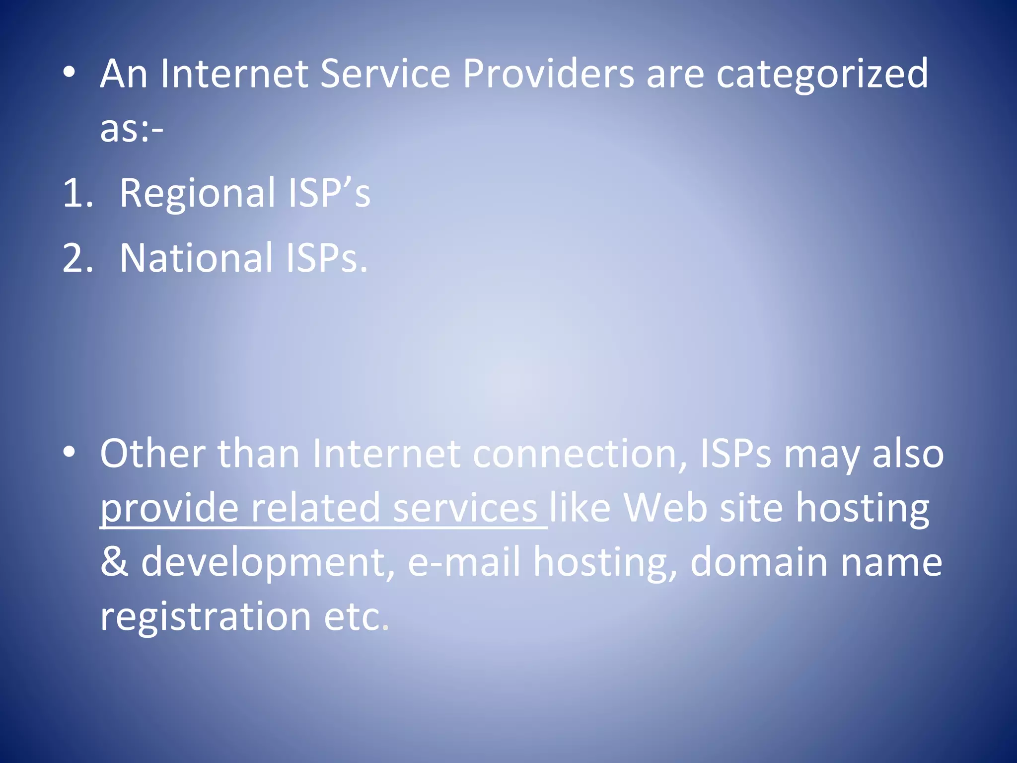 Internet Service Provider-ISP | PPTX