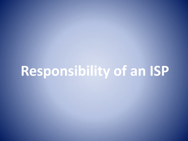 Internet Service Provider-ISP | PPTX
