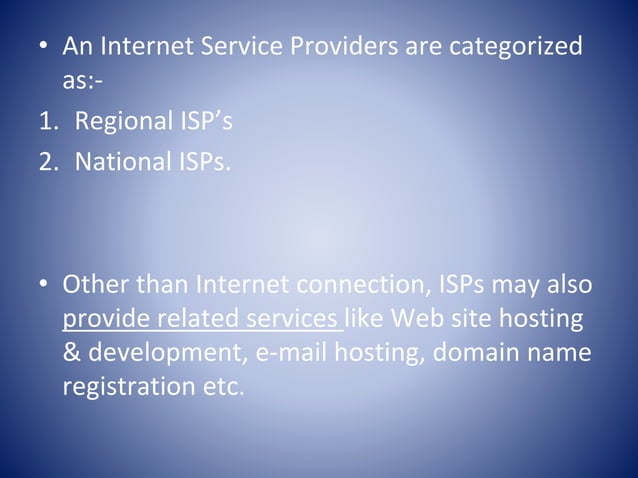 Internet Service Provider-ISP | PPTX