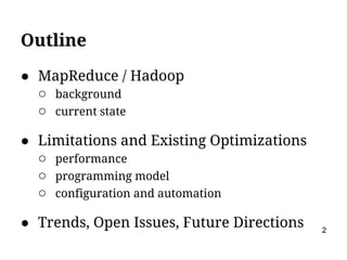 MapReduce: Optimizations, Limitations, and Open Issues | PDF