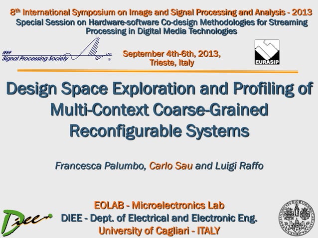 DSE and Profiling of Multi-Context Coarse-Grained Reconfigurable Systems | PPT