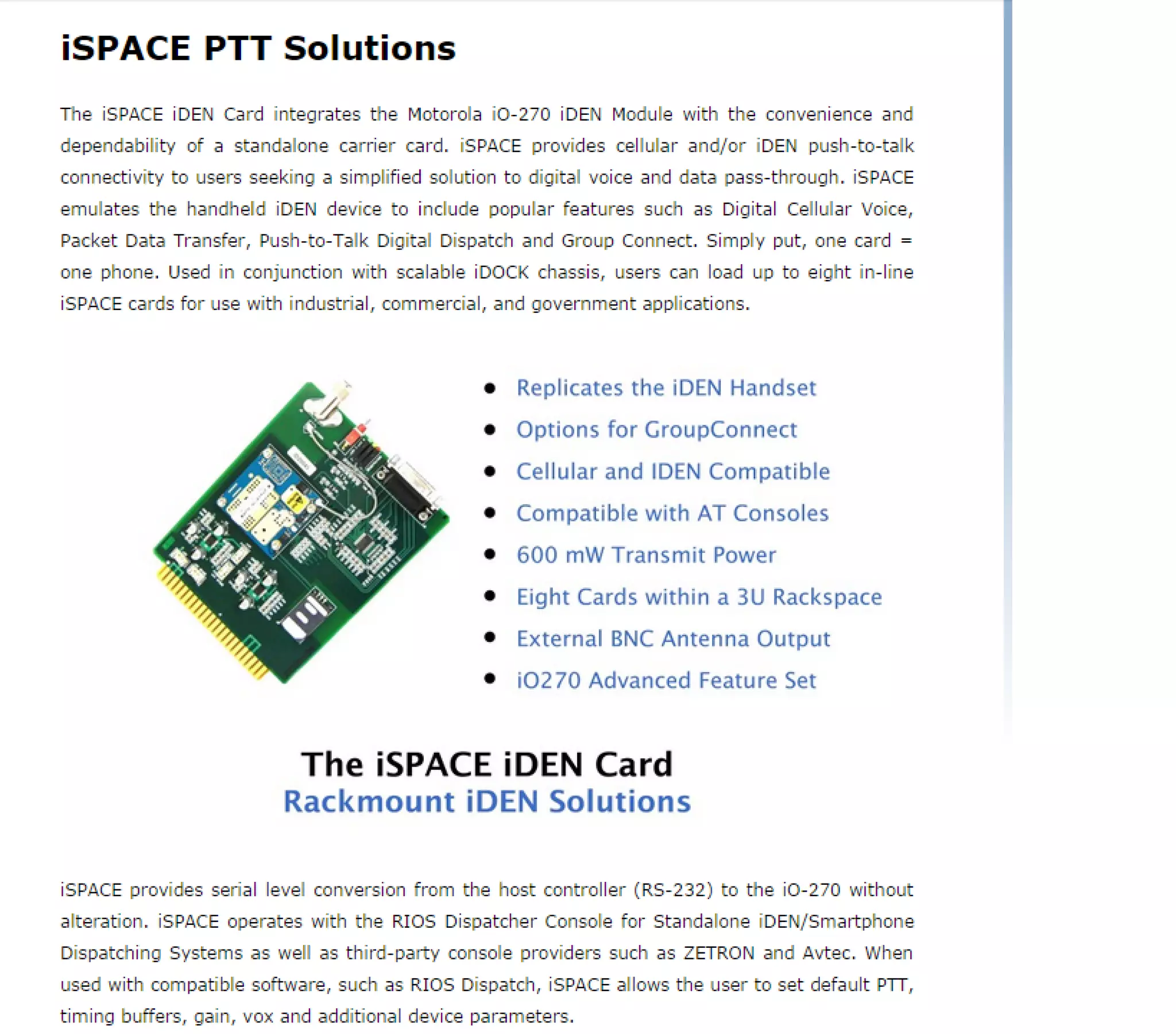 iSPACE PTT Solutions | PDF