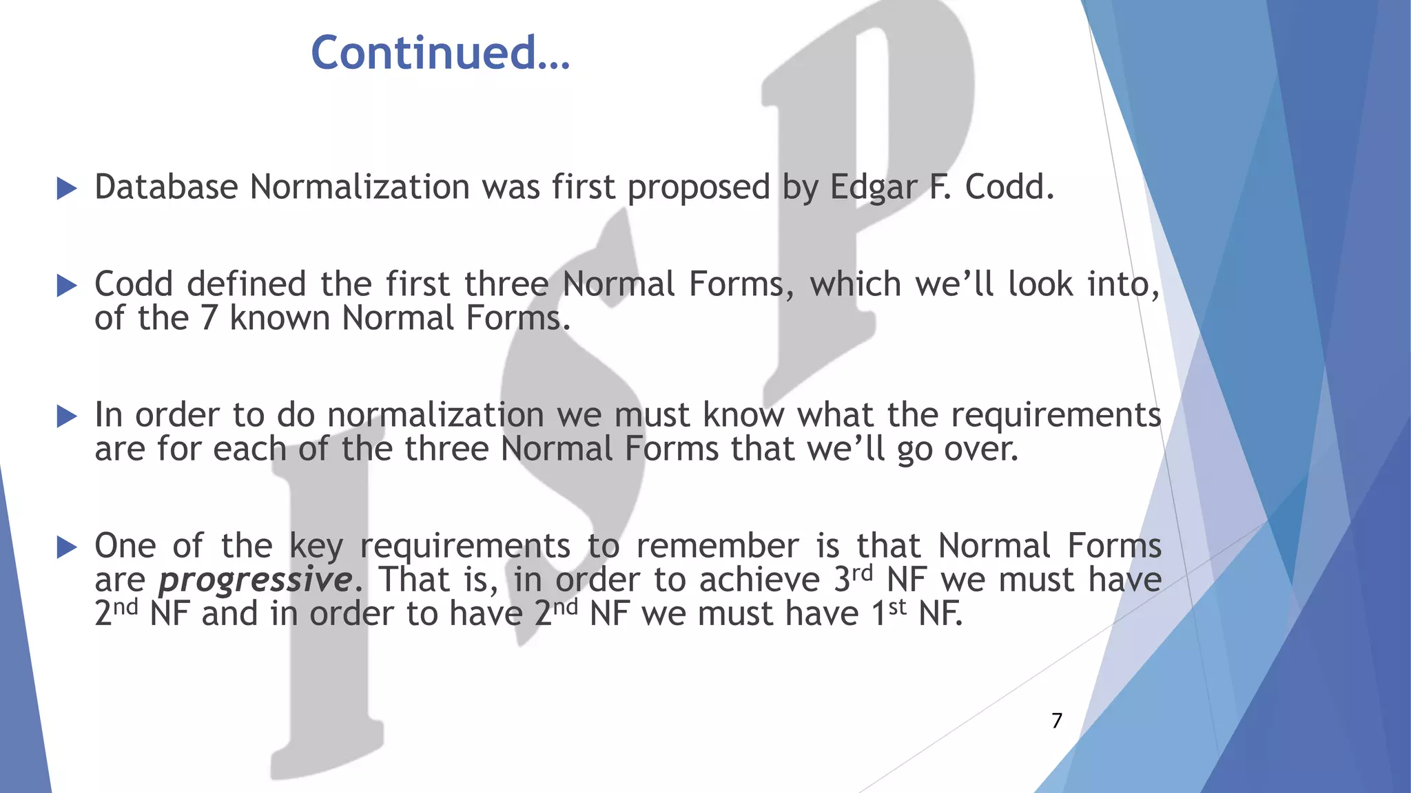 Advanced Normalization | PPT