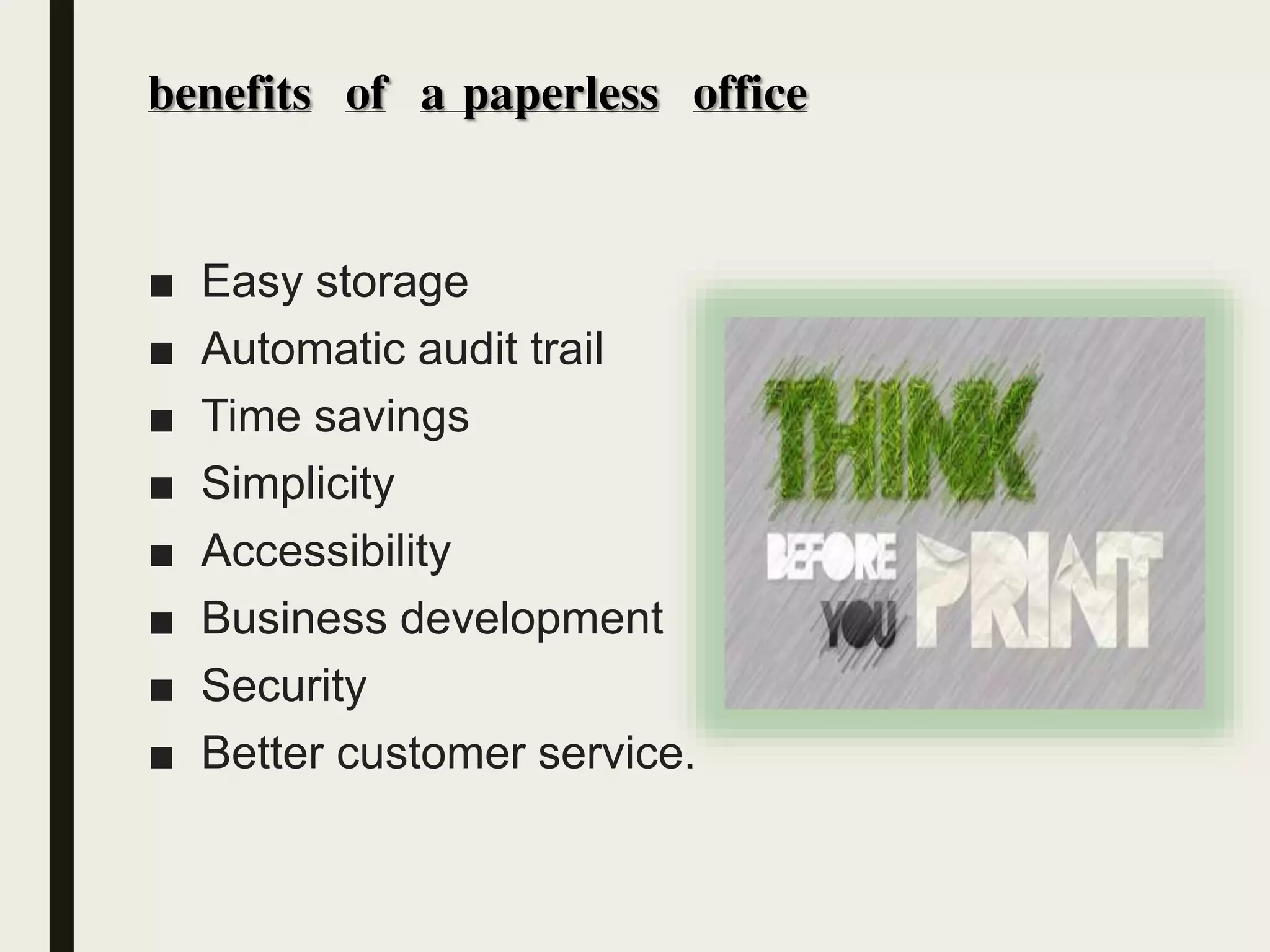 Is paperless office a reality | PPT