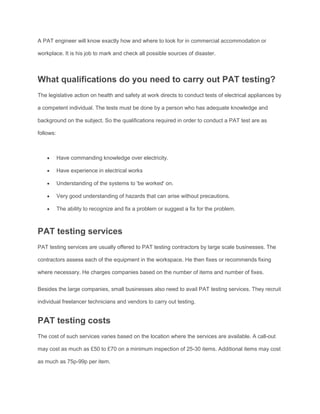 Is pat testing a legal requirement | PDF