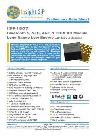 ISP1807 : Full BLE 5.0 | PDF