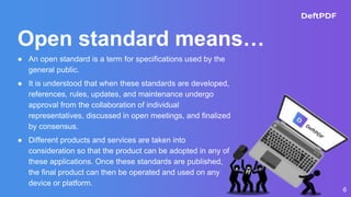 Is PDF an open standard | PPT