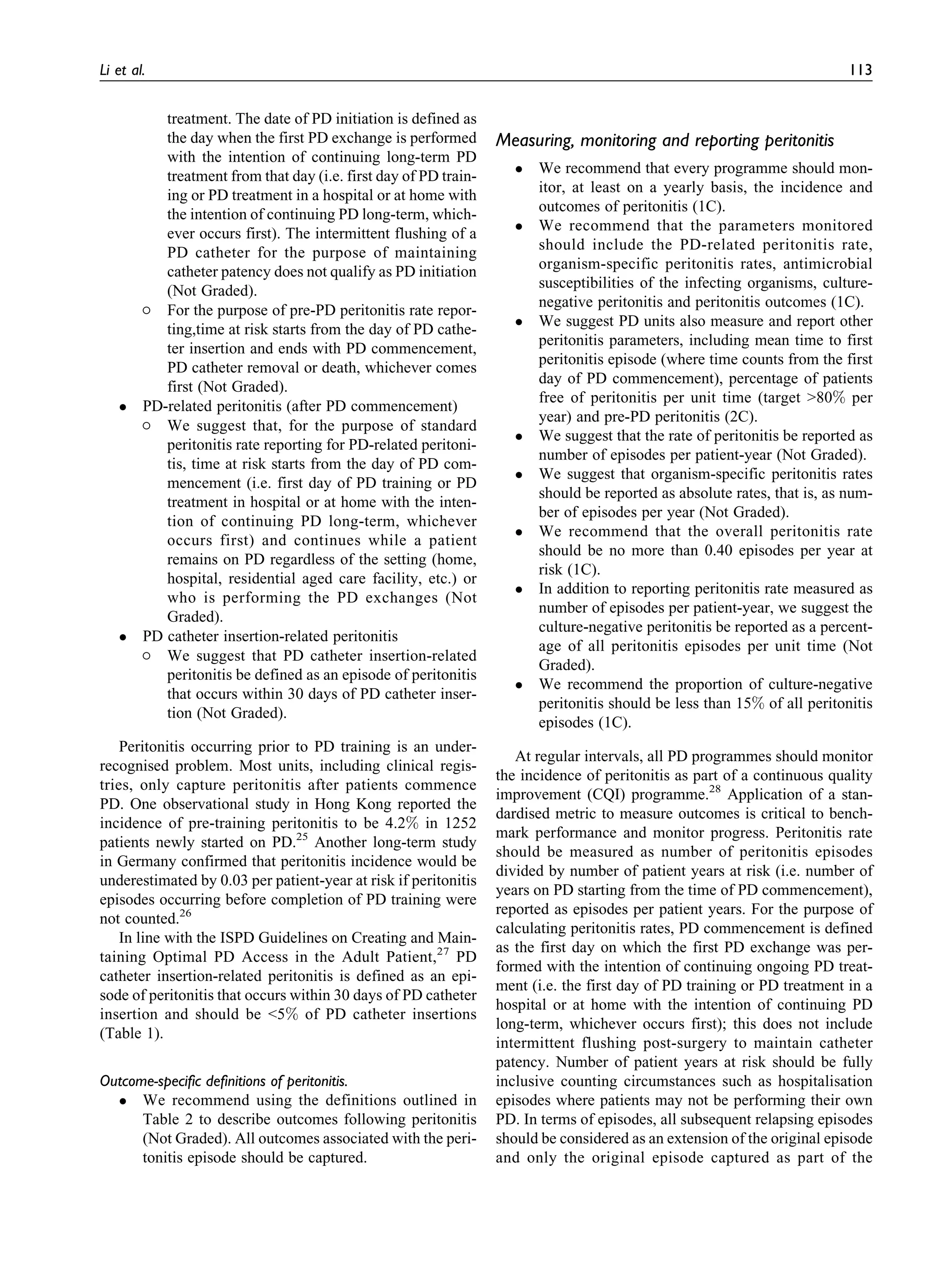 ISPD peritonitis guideline recommendations 2022 update on prevention ...