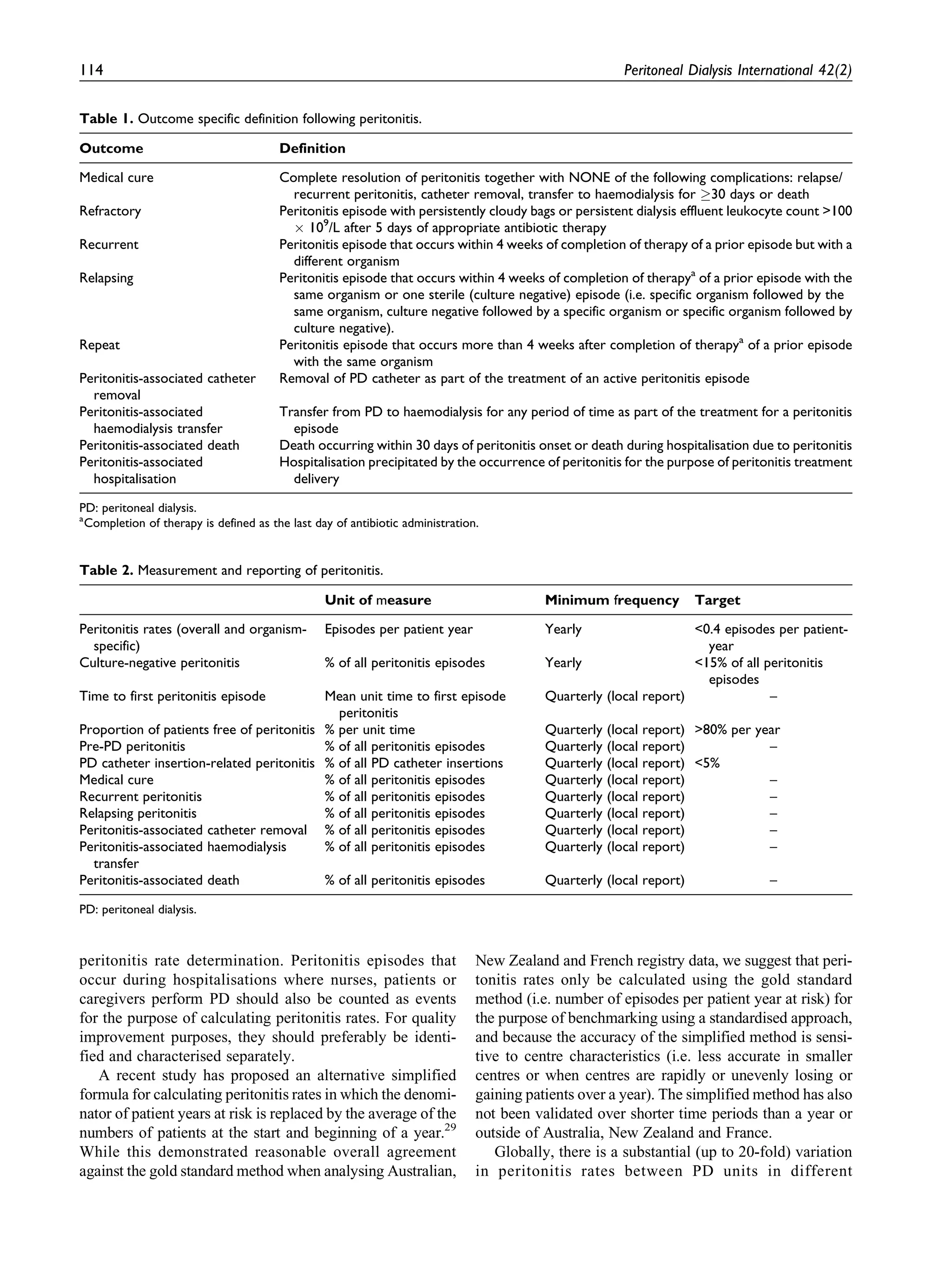 ISPD peritonitis guideline recommendations 2022 update on prevention ...