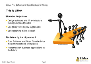 LiMux: Free Software in the City of Munich | PPT