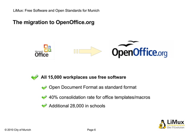 LiMux: Free Software in the City of Munich | PPT