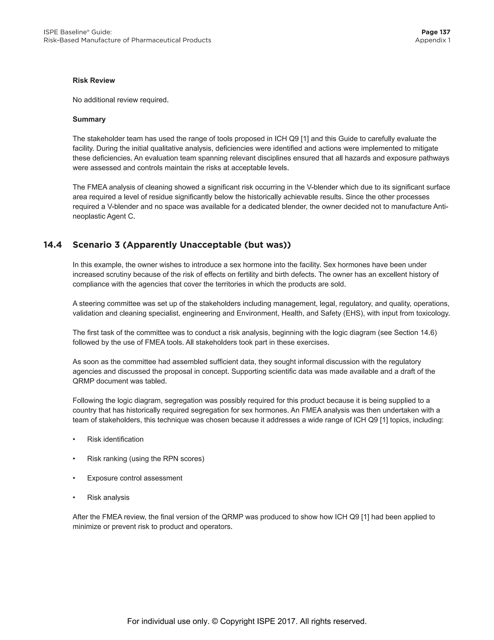 ISPE Baseline PEG Volumen 7 Risk-Based Manufacture Pharmaceutical ...