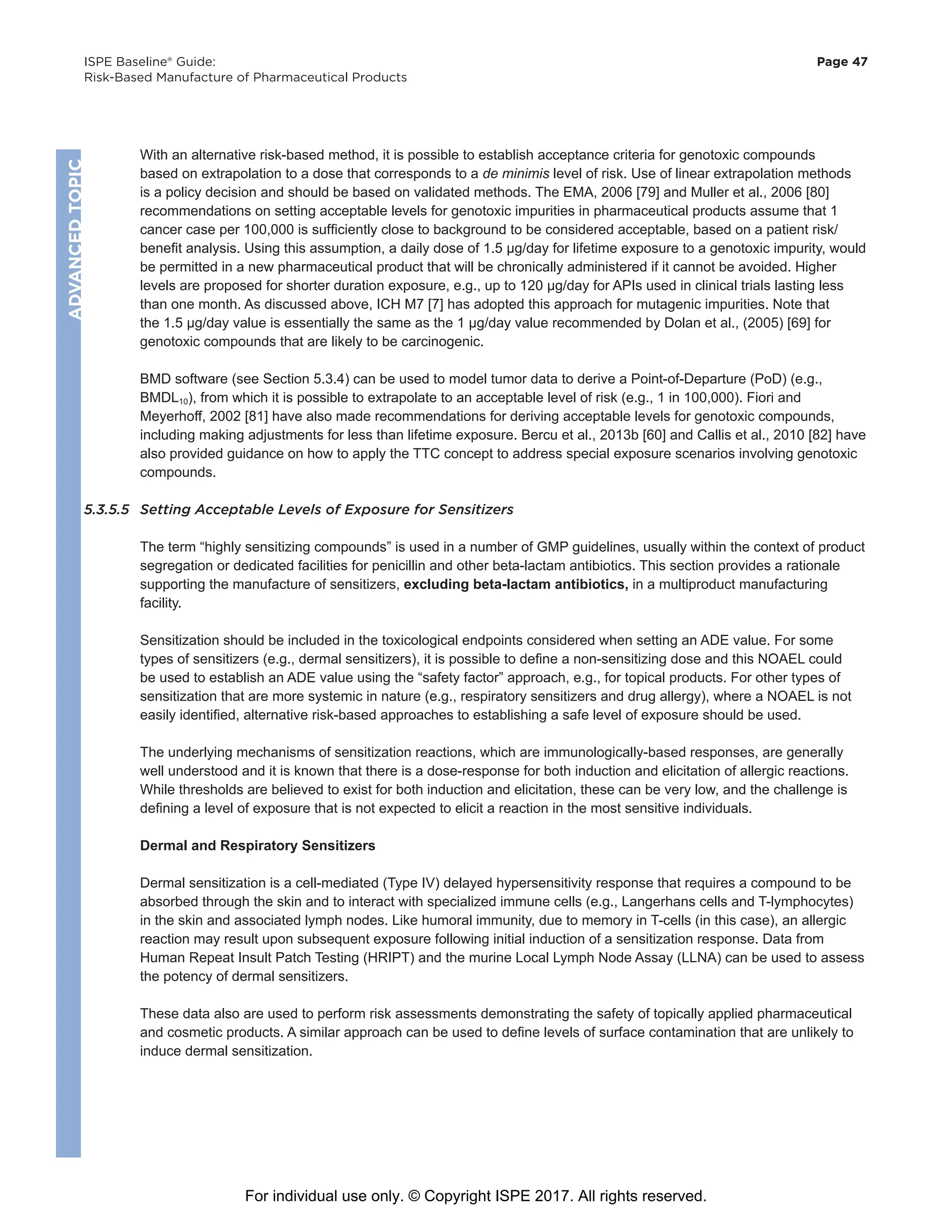 ISPE Baseline PEG Volumen 7 Risk-Based Manufacture Pharmaceutical ...