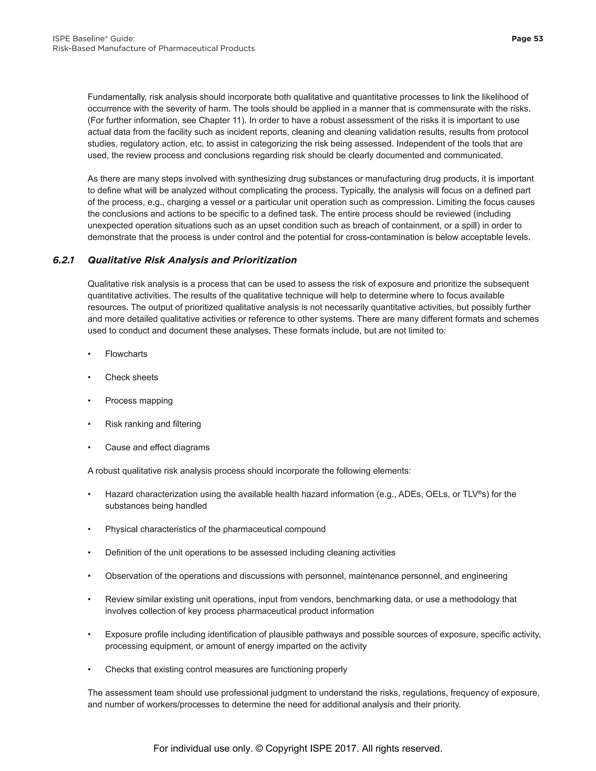 ISPE Baseline PEG Volumen 7 Risk-Based Manufacture Pharmaceutical ...