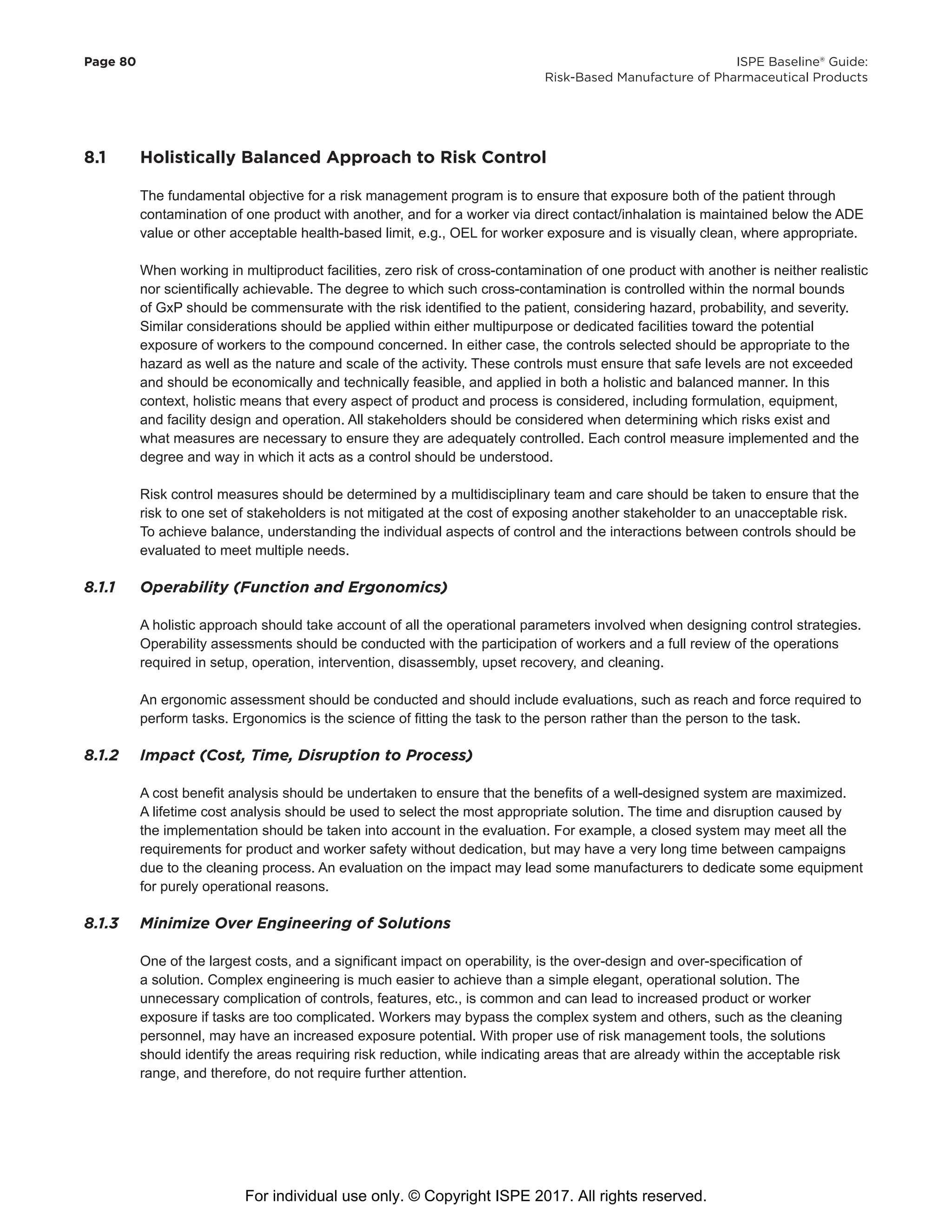 ISPE Baseline PEG Volumen 7 Risk-Based Manufacture Pharmaceutical ...