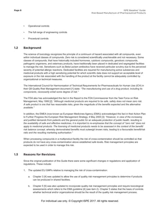 ISPE Baseline PEG Volumen 7 Risk-Based Manufacture Pharmaceutical ...