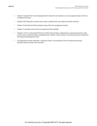 ISPE Baseline PEG Volumen 7 Risk-Based Manufacture Pharmaceutical ...