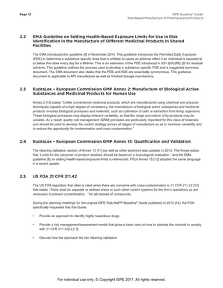 ISPE Baseline PEG Volumen 7 Risk-Based Manufacture Pharmaceutical ...
