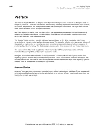 ISPE Baseline PEG Volumen 7 Risk-Based Manufacture Pharmaceutical ...
