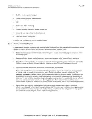 ISPE Baseline PEG Volumen 7 Risk-Based Manufacture Pharmaceutical ...