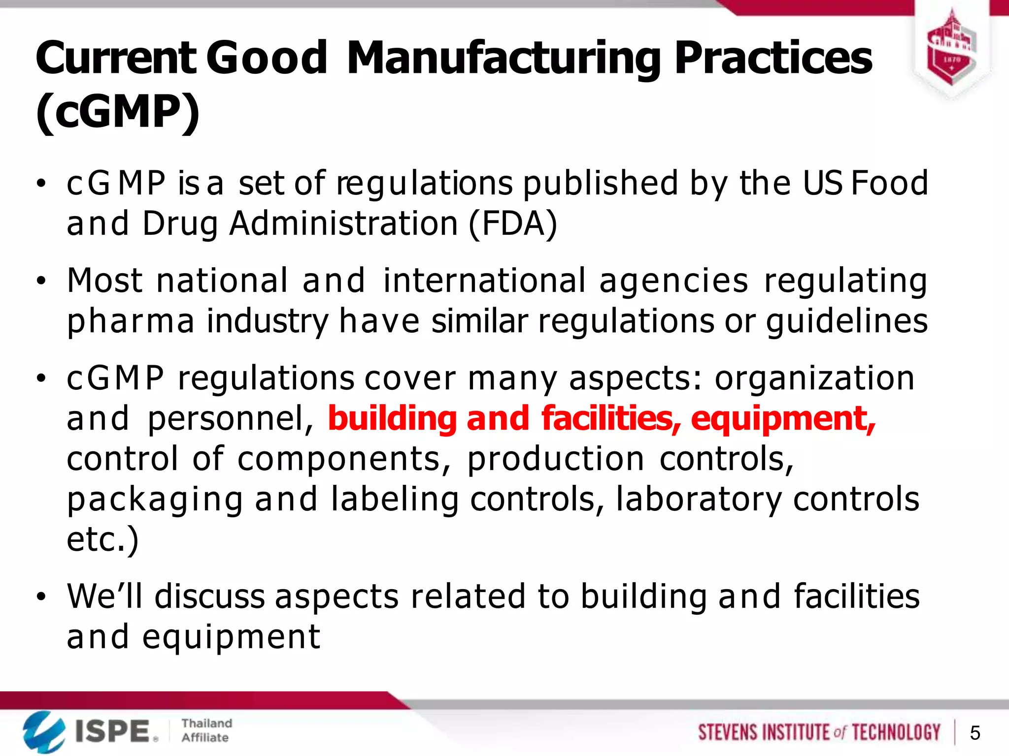 ISPE Good manufacturing practice | PPTX