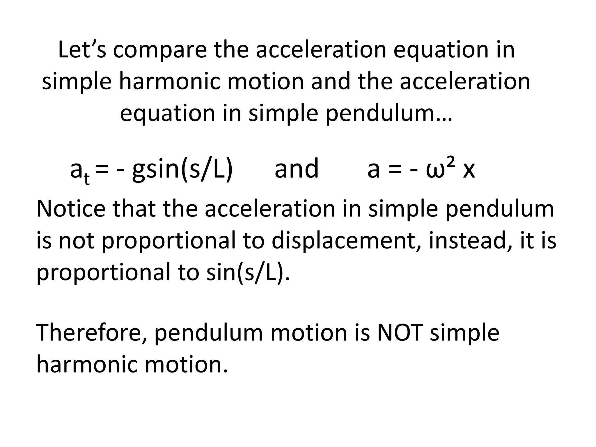 Is pendulum shm? | PPT