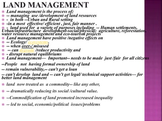 Land Management and sourcing land for sustainable Urban Development. | PPTX