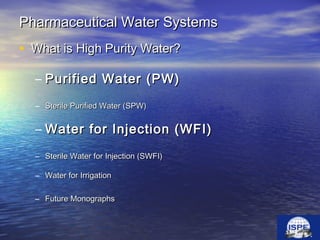 Pharmaceutical water | PPT