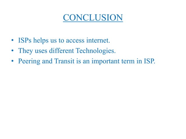 Isp final presentation | PPTX | Internet Service Providers | Home Utilities