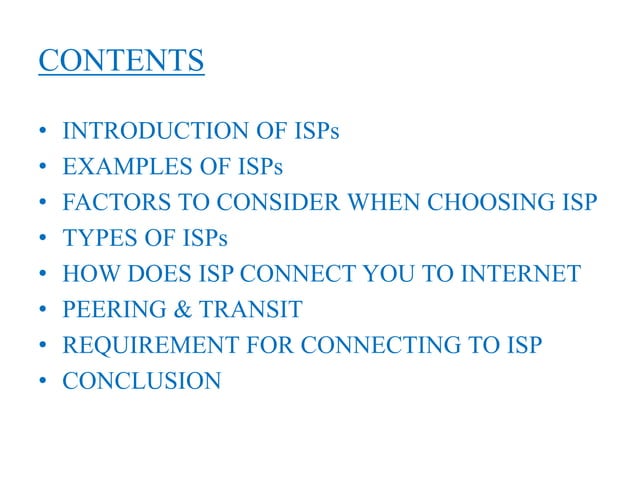 Isp final presentation | PPTX | Internet Service Providers | Home Utilities