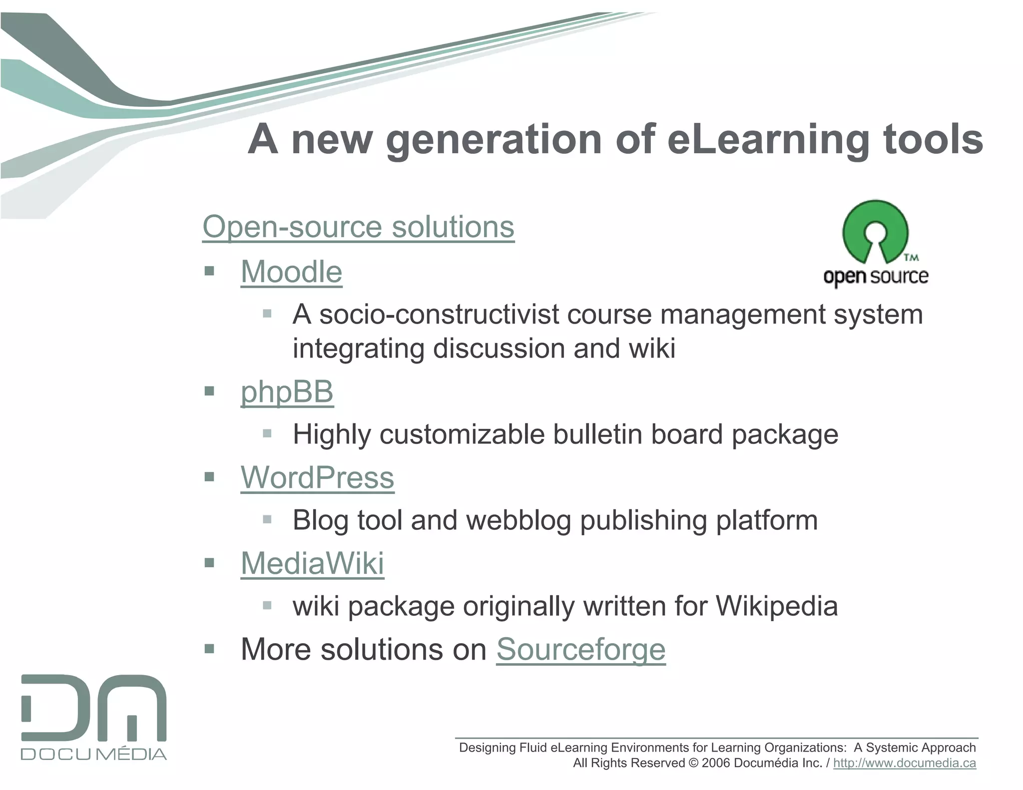 Designing eLearning Environments for Learning Organizations | PPT