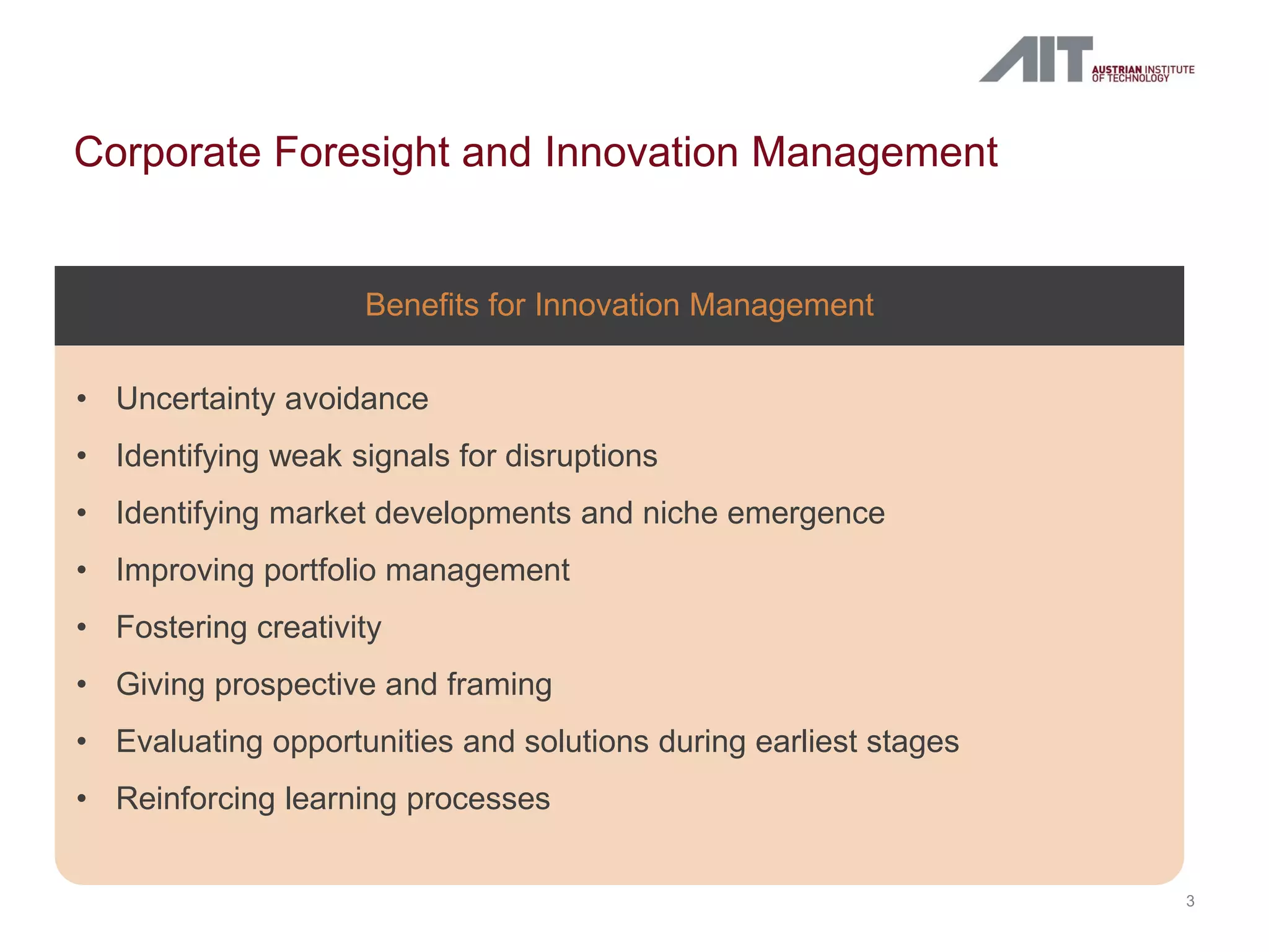 In a Nutshell - an Analysis of Specific Corporate Foresight Methods ...