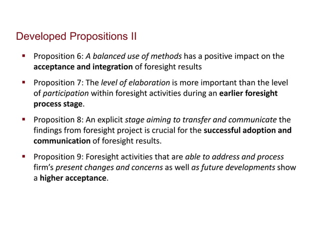 Making Use of Corporate Foresight | PPT