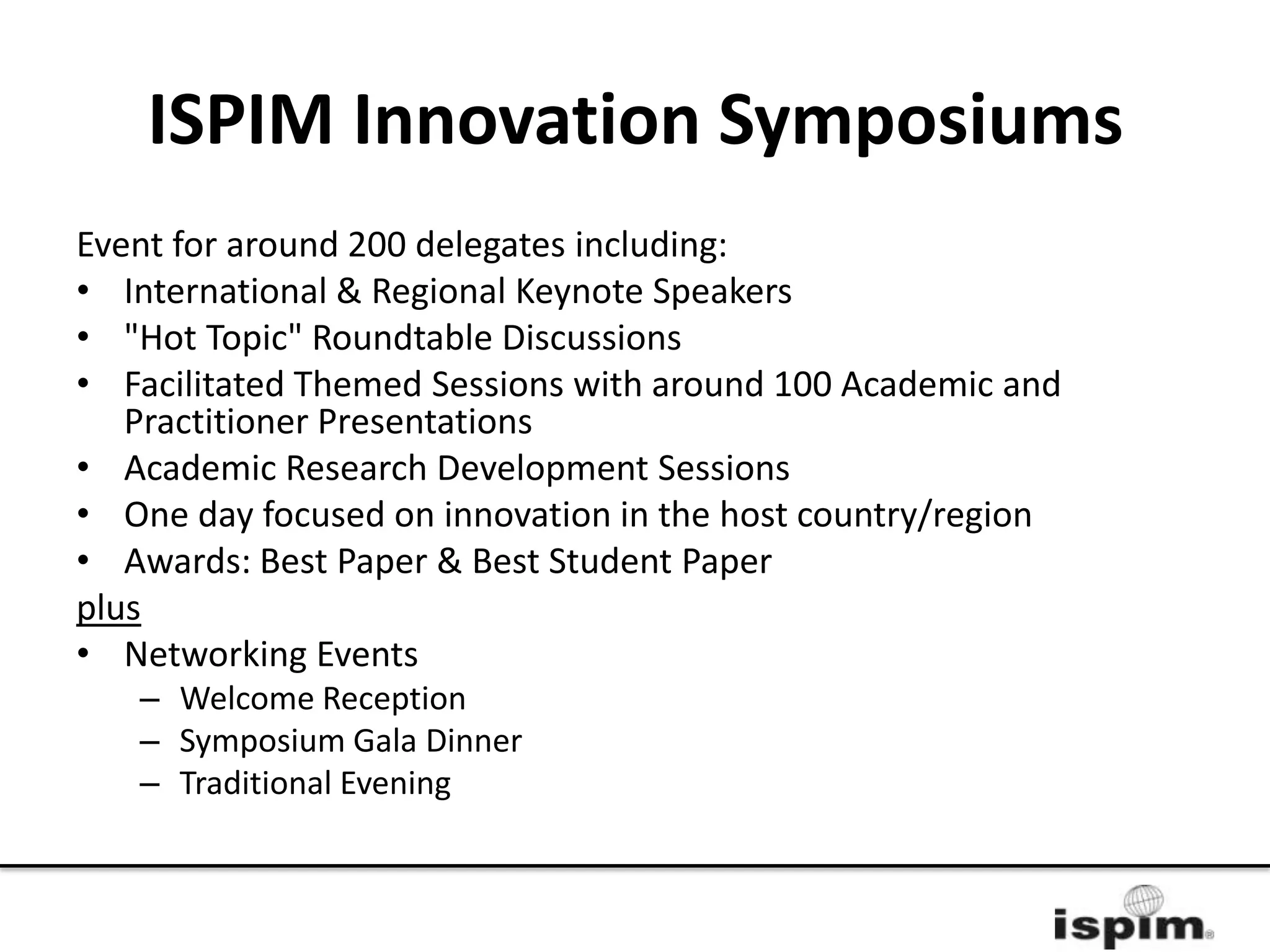 ISPIM Presentation 2012 | PPT