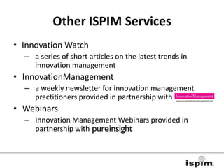 ISPIM Presentation 2012 | PPT