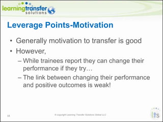 Learning Transfer System Inventory research | PPTX | Education industry ...
