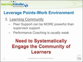 Learning Transfer System Inventory research | PPTX | Education industry ...