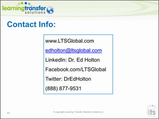 Learning Transfer System Inventory research | PPTX | Education industry ...