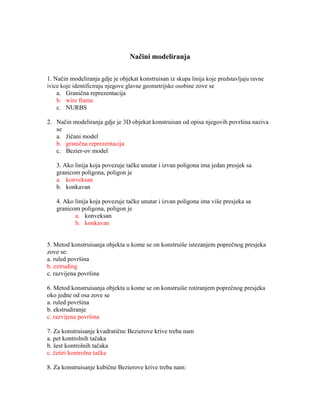 Ispitna pitanja RG | PDF