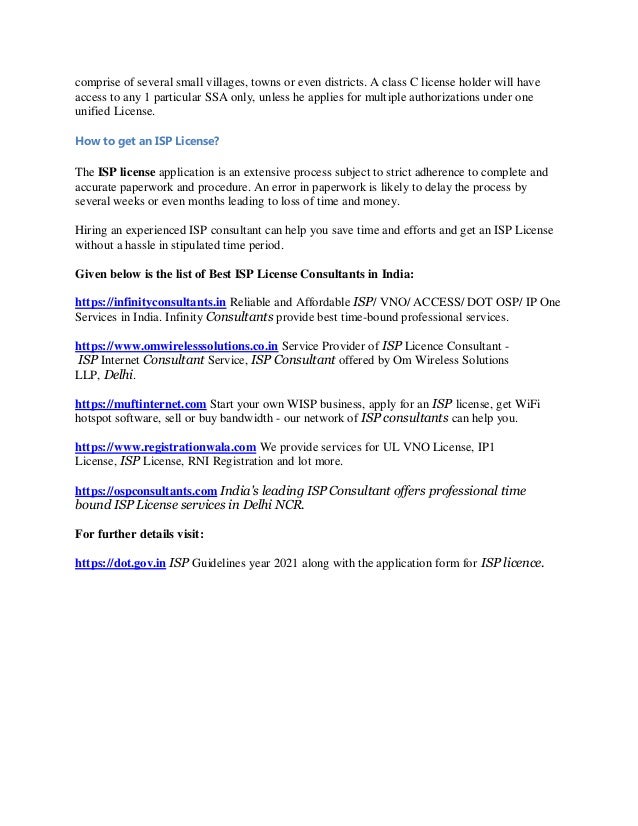 ISP License Registration in India | PDF | Internet | Computing