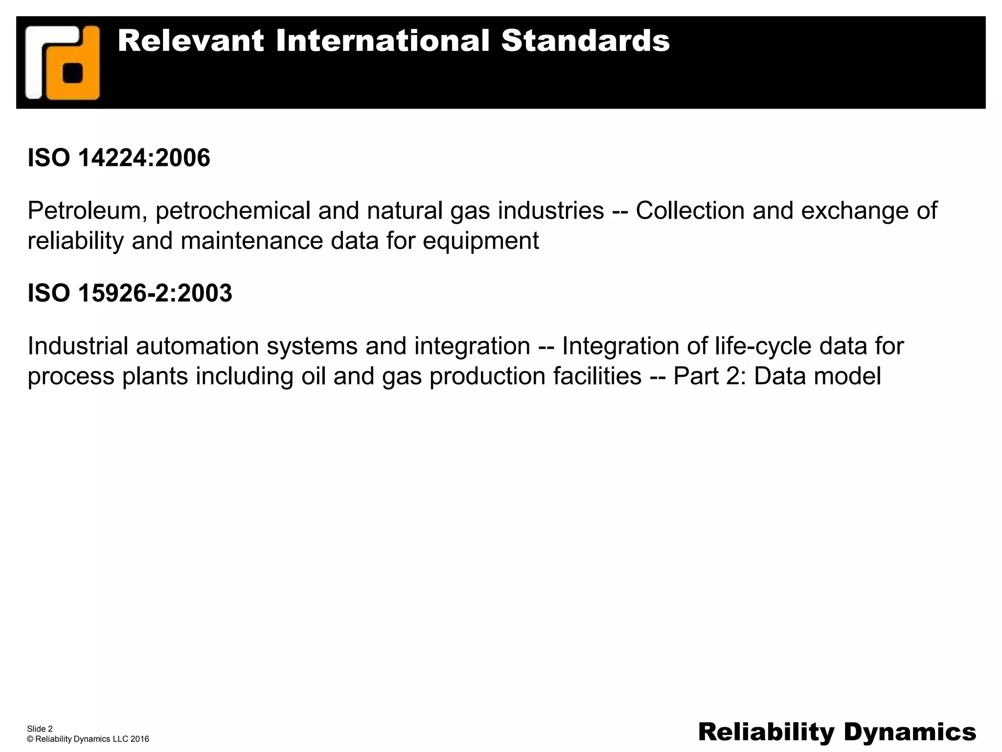 Application of ISO 14224 Methods in SAP | PPTX