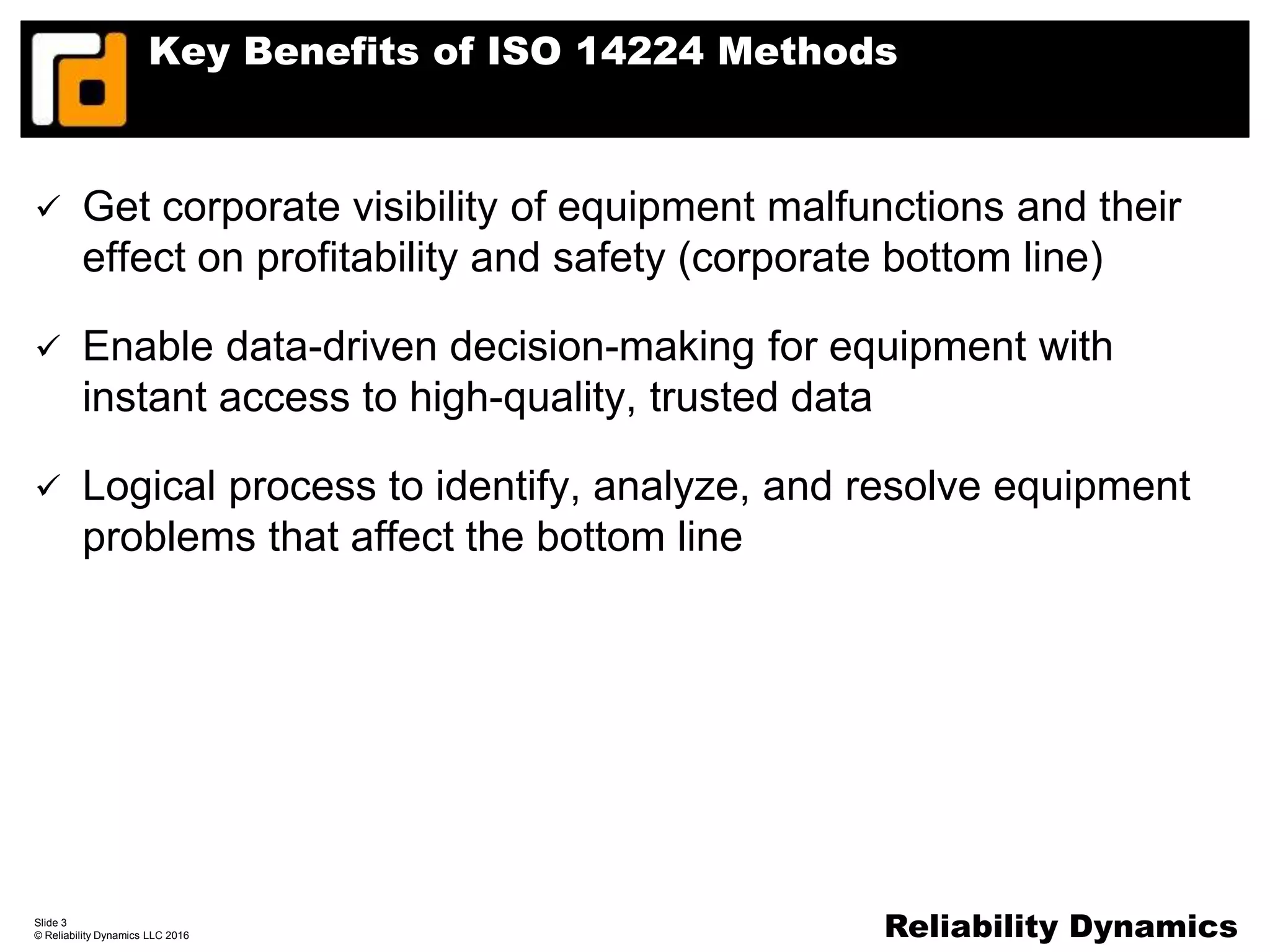 Application of ISO 14224 Methods in SAP | PPTX