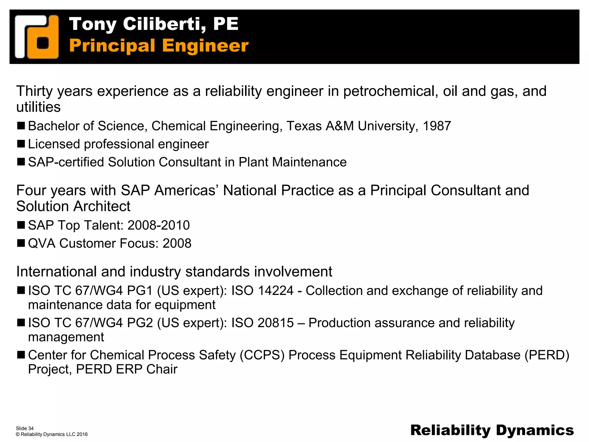 Application Of Iso 14224 Methods In Sap Pptx