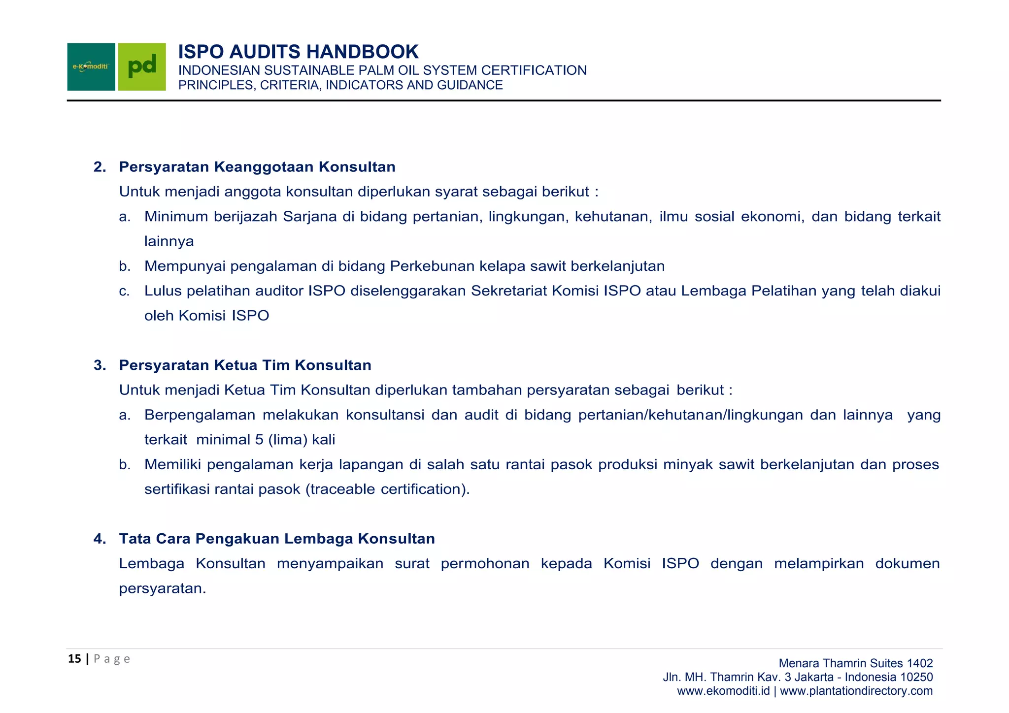 ISPO Audit Handbook | PDF