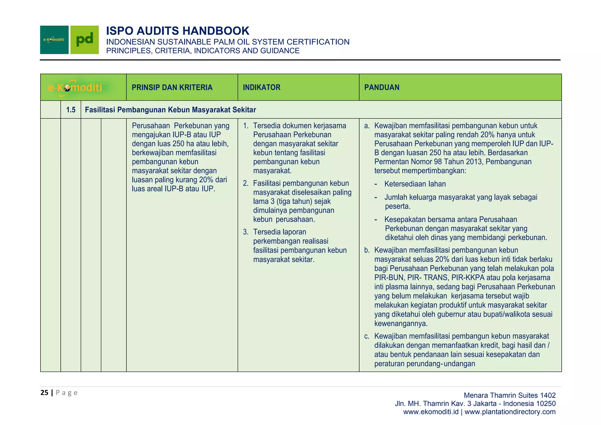 ISPO Audit Handbook | PDF