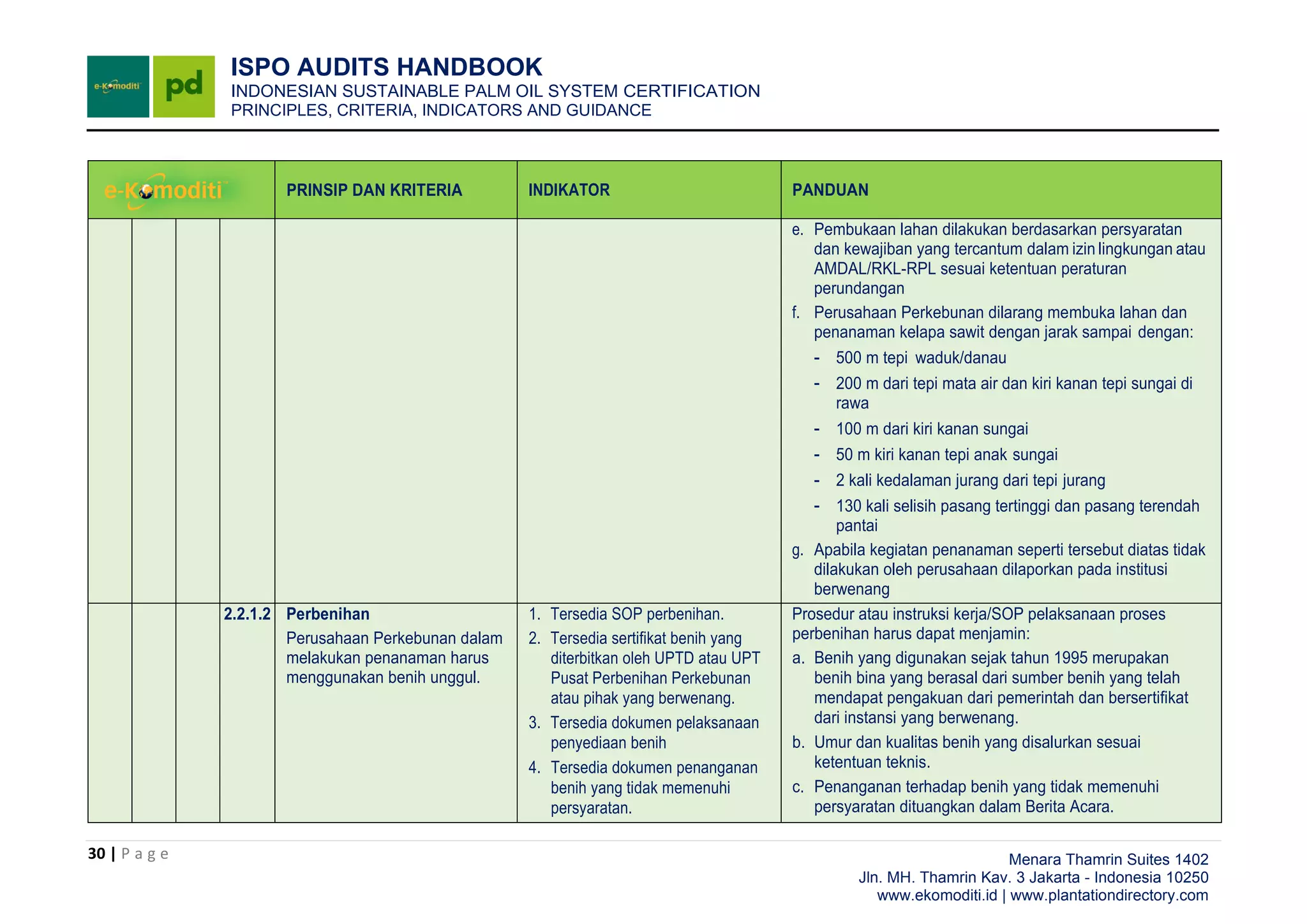 ISPO Audit Handbook | PDF